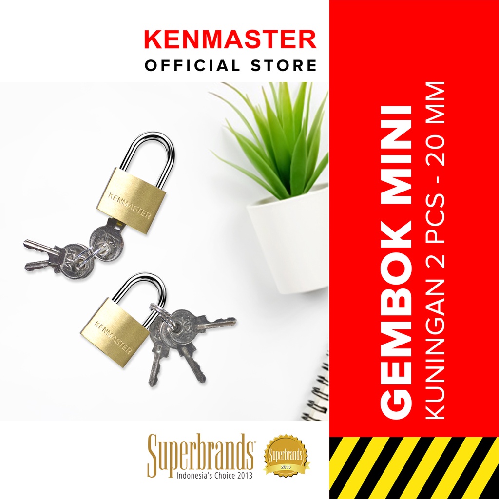 Jual Kenmaster Gembok Kuningan 20MM isi 2 Pcs - GMBK125 | Shopee Indonesia