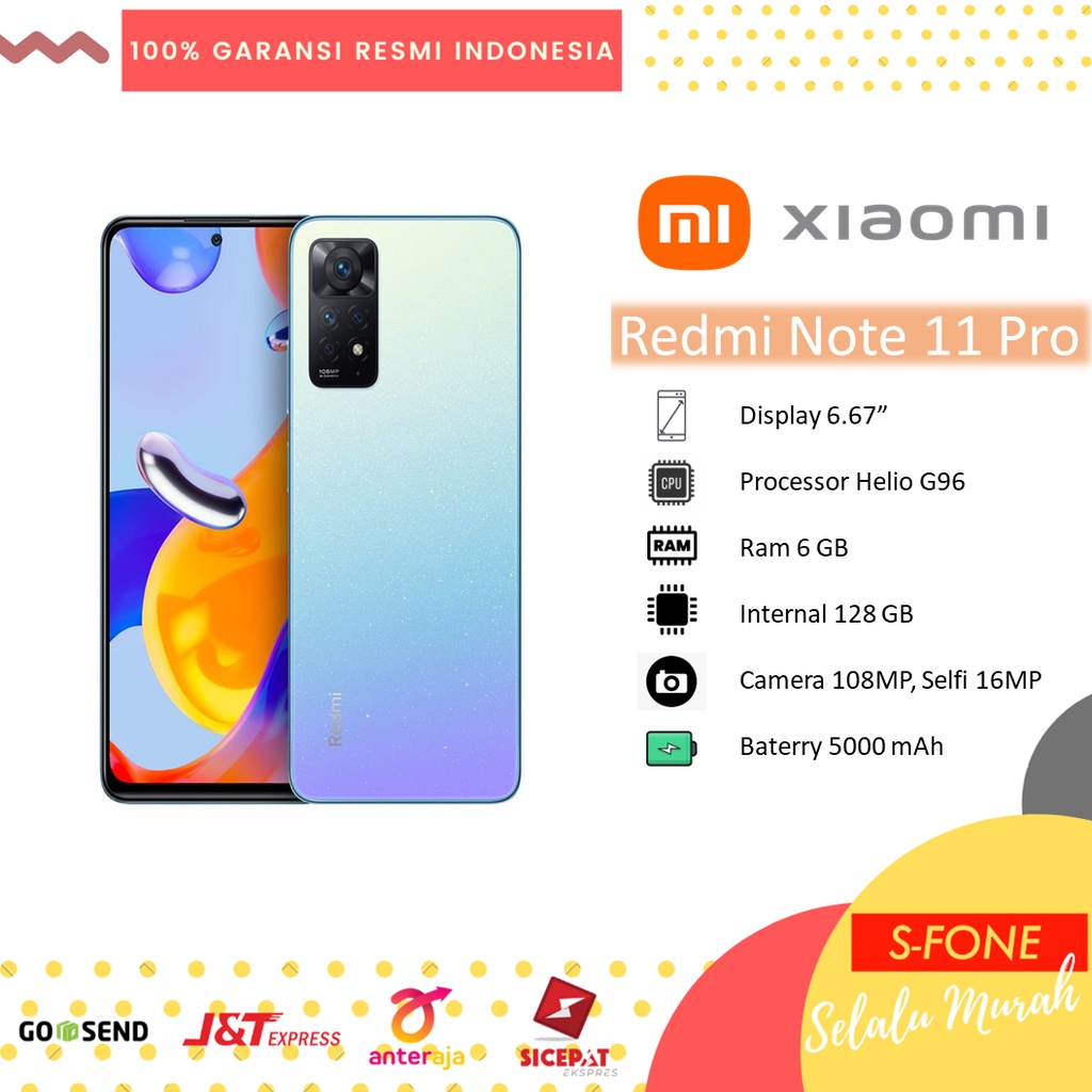 Jual Xiaomi Redmi Note 11 Pro 6/128GB Garansi Resmi | Shopee Indonesia