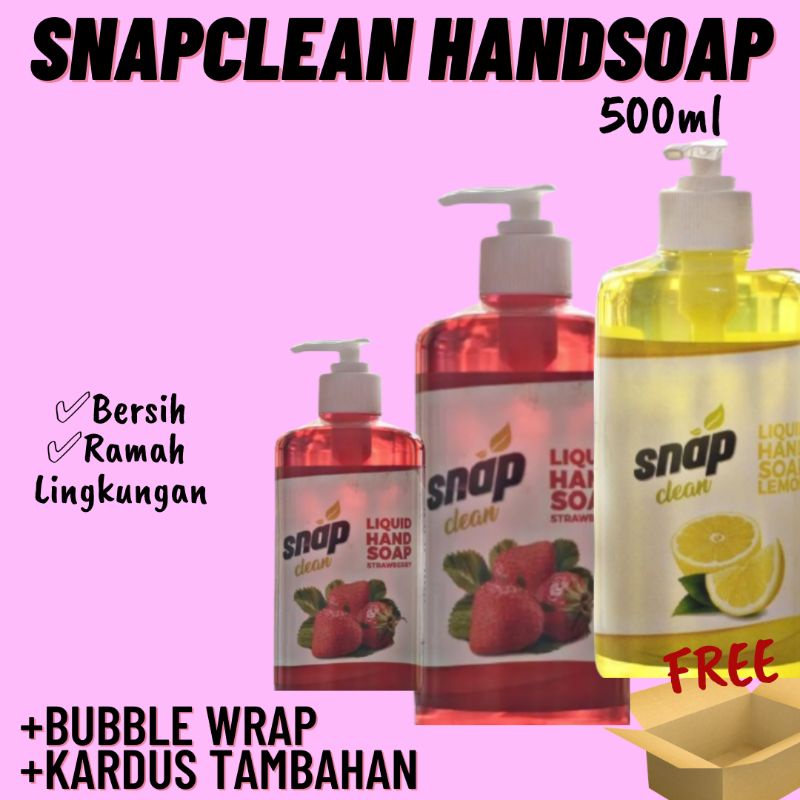 Jual SNAPCLEAN HANDSOAP-sabun cuci tangan 500ml | Shopee Indonesia