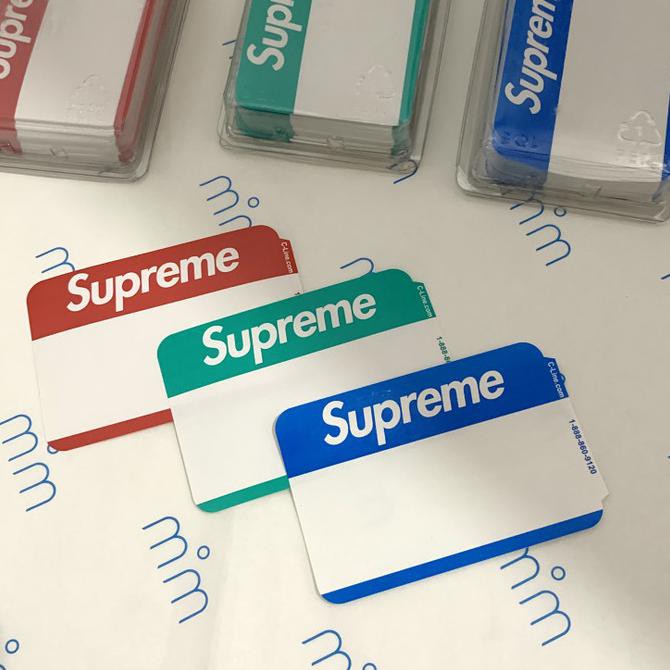 Jual BARANG BARU Supreme Name Badge FW20 ORIGINAL - repack /6pcs multi ...
