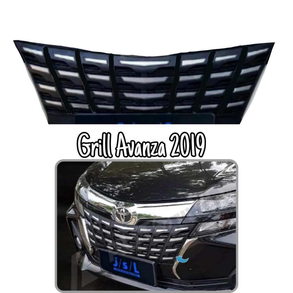 Jual Grill Depan Mobil Avanza 2019 Model Alphard list Chrome | Shopee ...