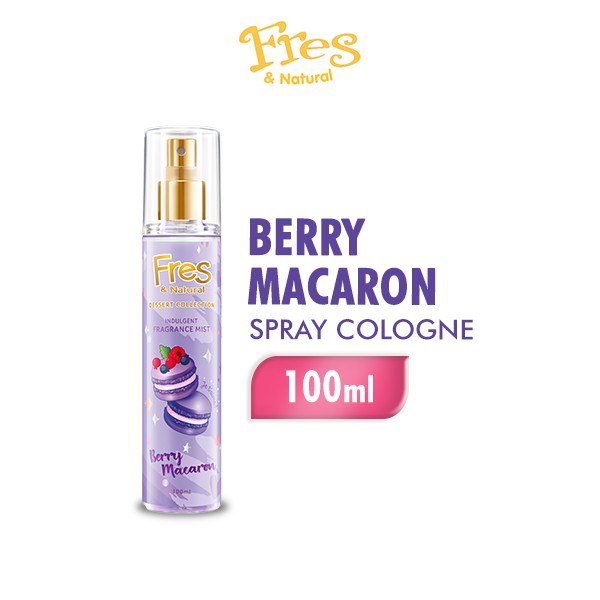 Jual Fres & Natural Spray Cologne Dessert Violet Berry Macaron Botol ...