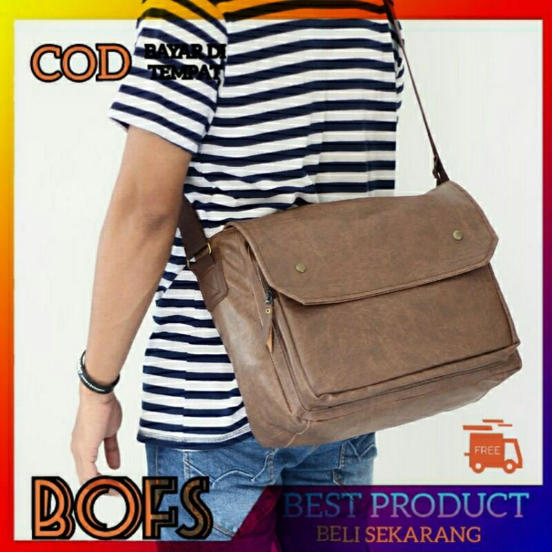 Jual promo tas selempang laptop kulit | Shopee Indonesia