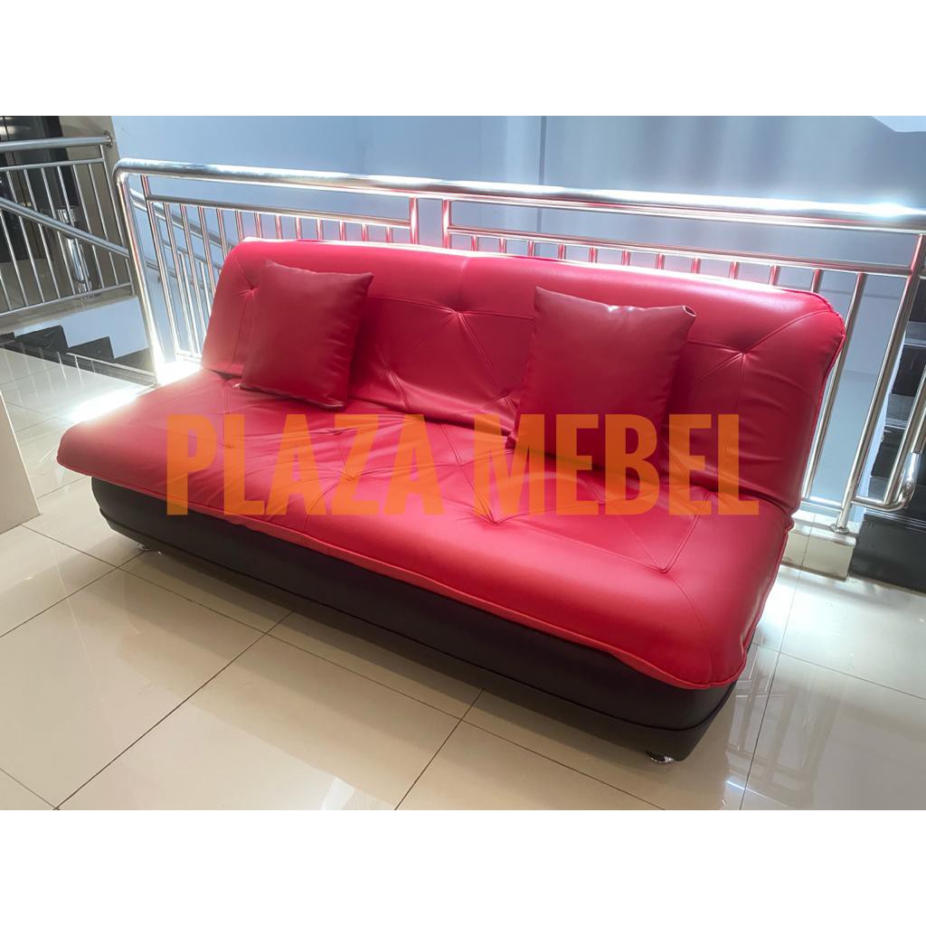 Jual Sofa Bed Procella Gensuke Merah Hitam / Cream TEBAL Cantik Mewah ...