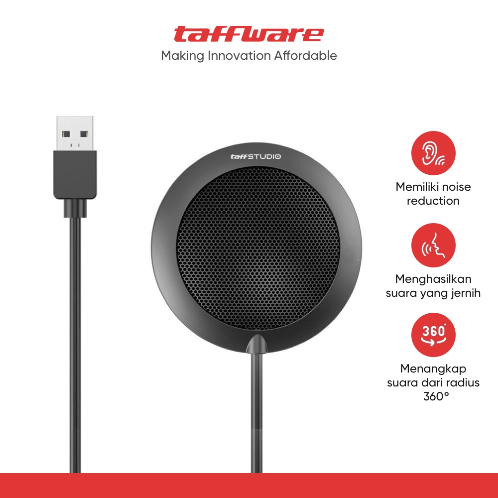 Jual TaffSTUDIO 360 Degree Microphone Table Conference Zoom Meeting ...
