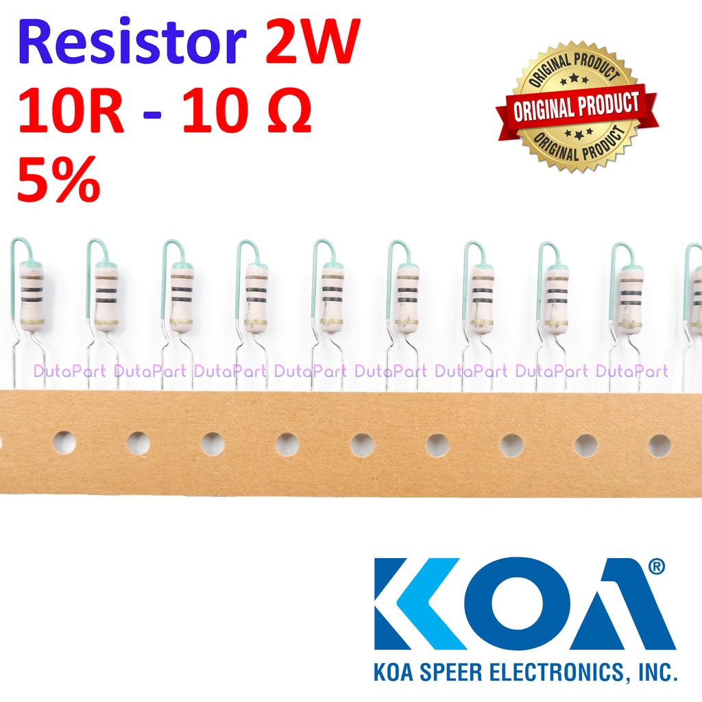 Jual Resistor 10 Ohm 2 Watt 5% ORIGINAL KOA 2W 10R HIGH QUALITY | Shopee Indonesia