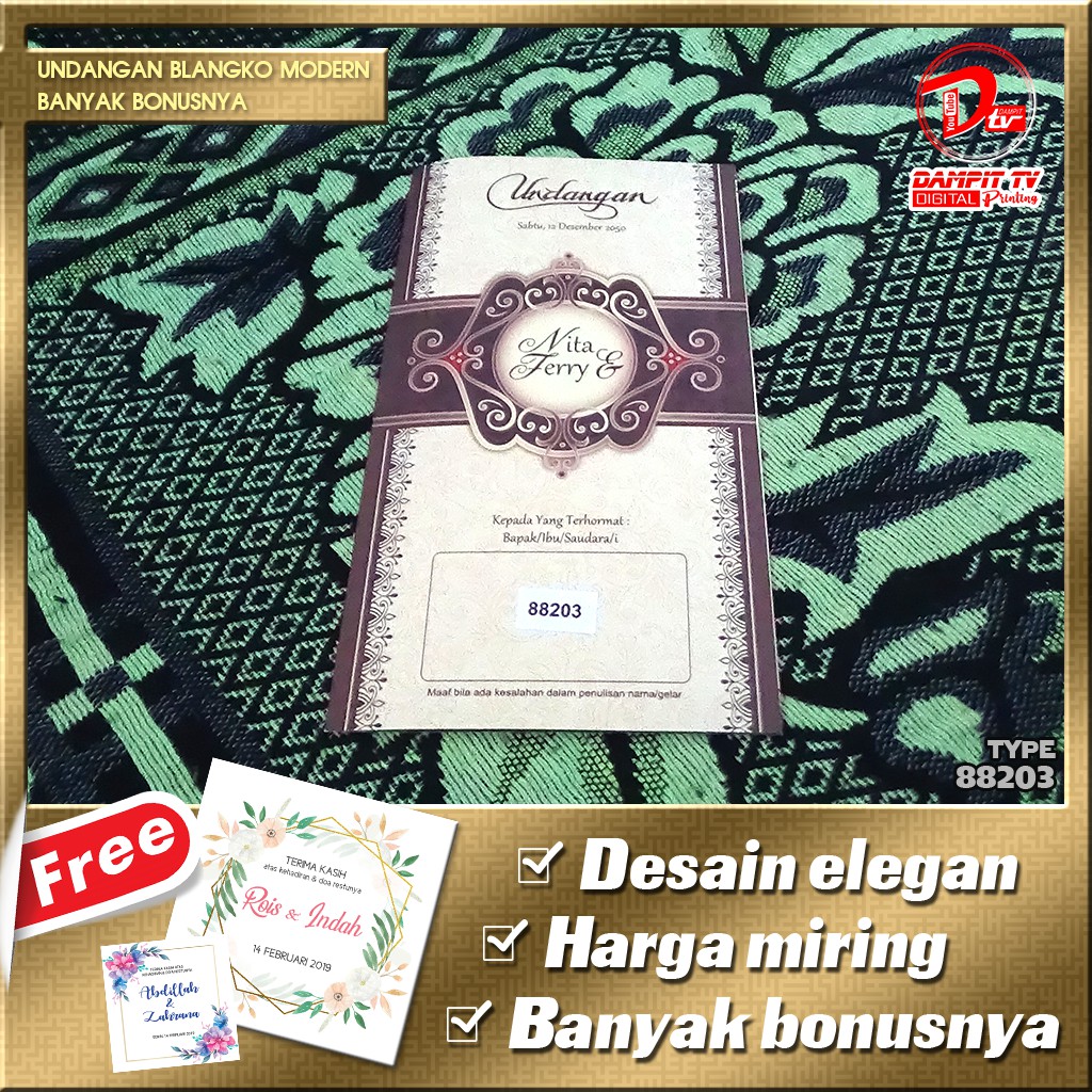 Jual Undangan Pernikahan Batik Cantik Elegan Proses Cepat Harga Miring ...