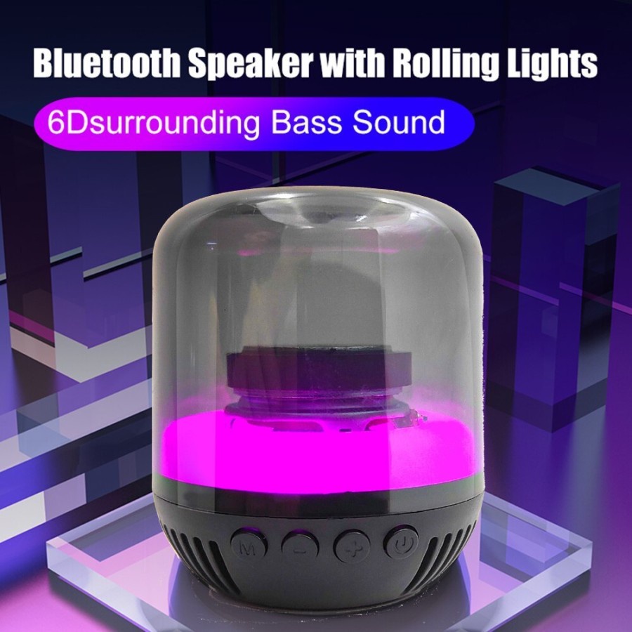 Jual HiFi Bass Surround LED Portable Bluetooth Speaker With RGB Light ...