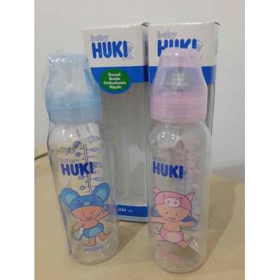 Jual Botol susu baby Huki deluxe binatang buah 240 ml dot gepeng #118 ...