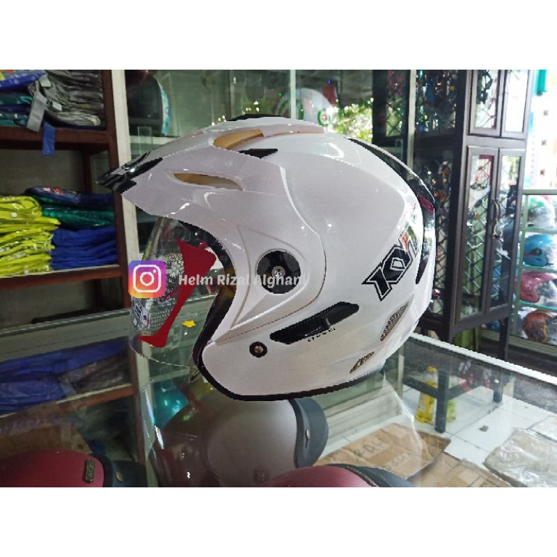 Jual HELM KYT VENOM RF RR SOLID WHITE PUTIH | Shopee Indonesia