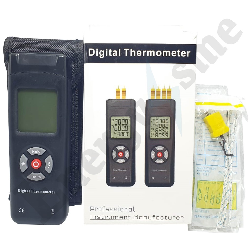 Jual 4-CHANNEL TIPE K THERMOCOUPLE DIGITAL LCD THERMOMETER DATA HOLD ...