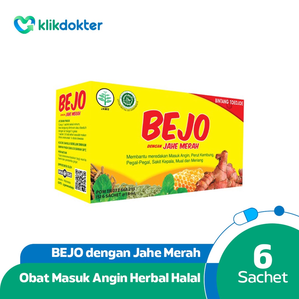 Jual BEJO Jahe Merah 6x15ml | Shopee Indonesia
