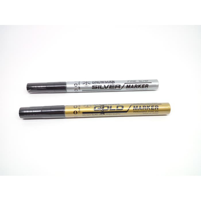 Jual Jual Spidol Permanent Snowman Warna Silver Perak dan Emas Gold FSP ...