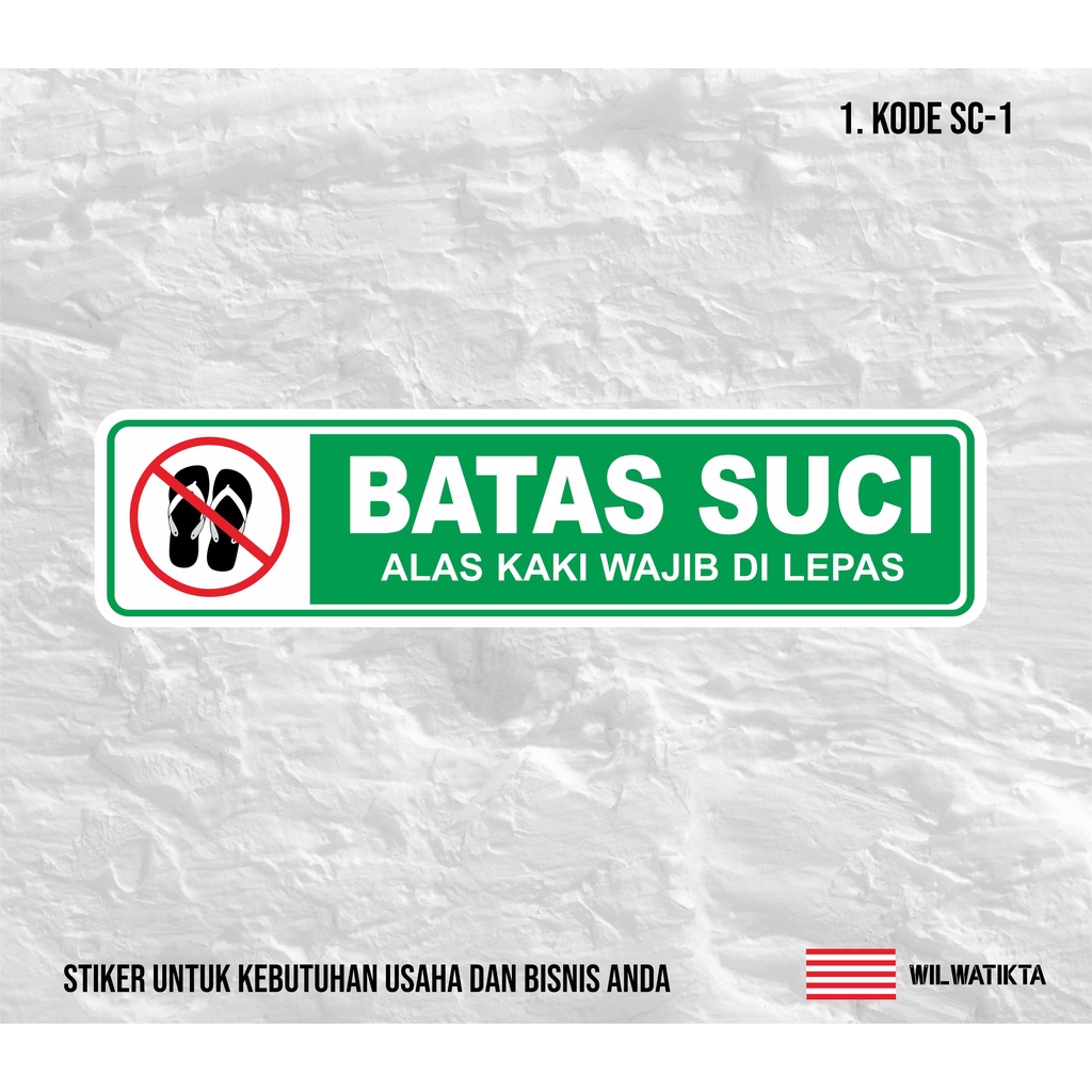 Jual Sticker Sign Batas Suci | Shopee Indonesia