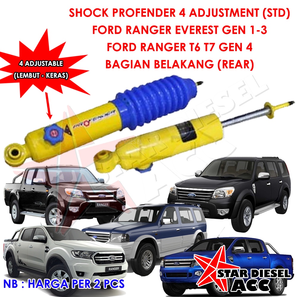 Jual Profender Shock Breakes Ford Ranger T6 T7 FORD EVEREST GEN 4 REAR ...