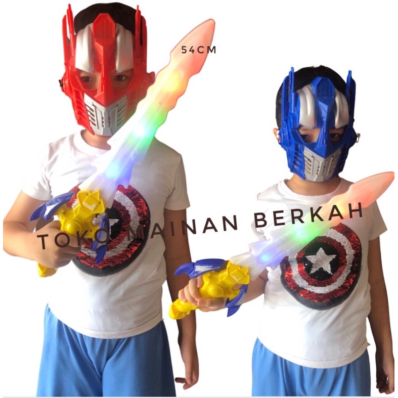 Jual SET TOPENG PEDANG TRANSFORMER BUMBLEBEE OPTIMUS PRIME | Shopee ...