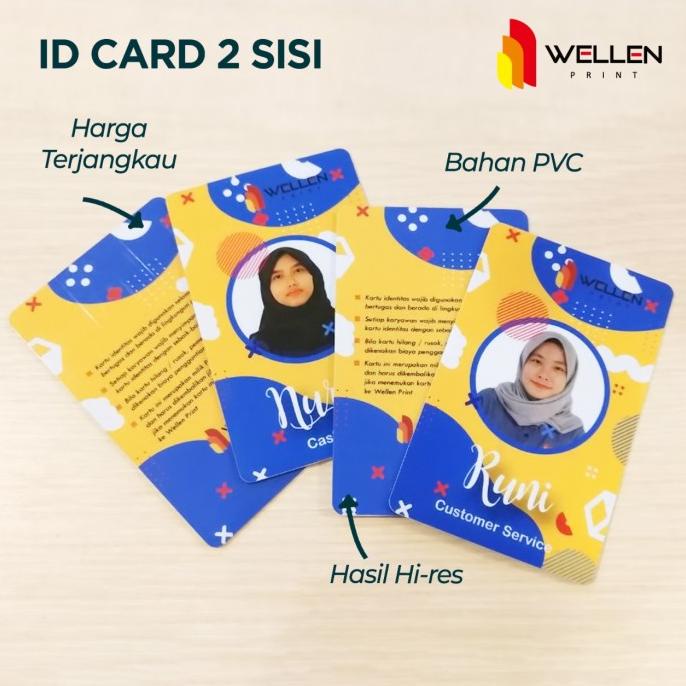 Jual Cetak Kartu Id card Custom 1 muka / Print Idcard 2 Sisi | Shopee ...
