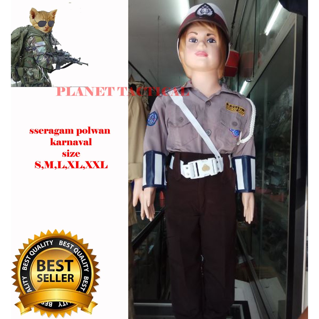 Jual Baju Polwan anak Seragam polisi wanita anak karnaval grosir ...