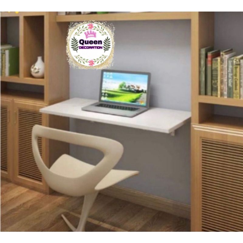 Jual meja lipat dinding 80 x 40 cm plus bracket minimalis astetic meja ...