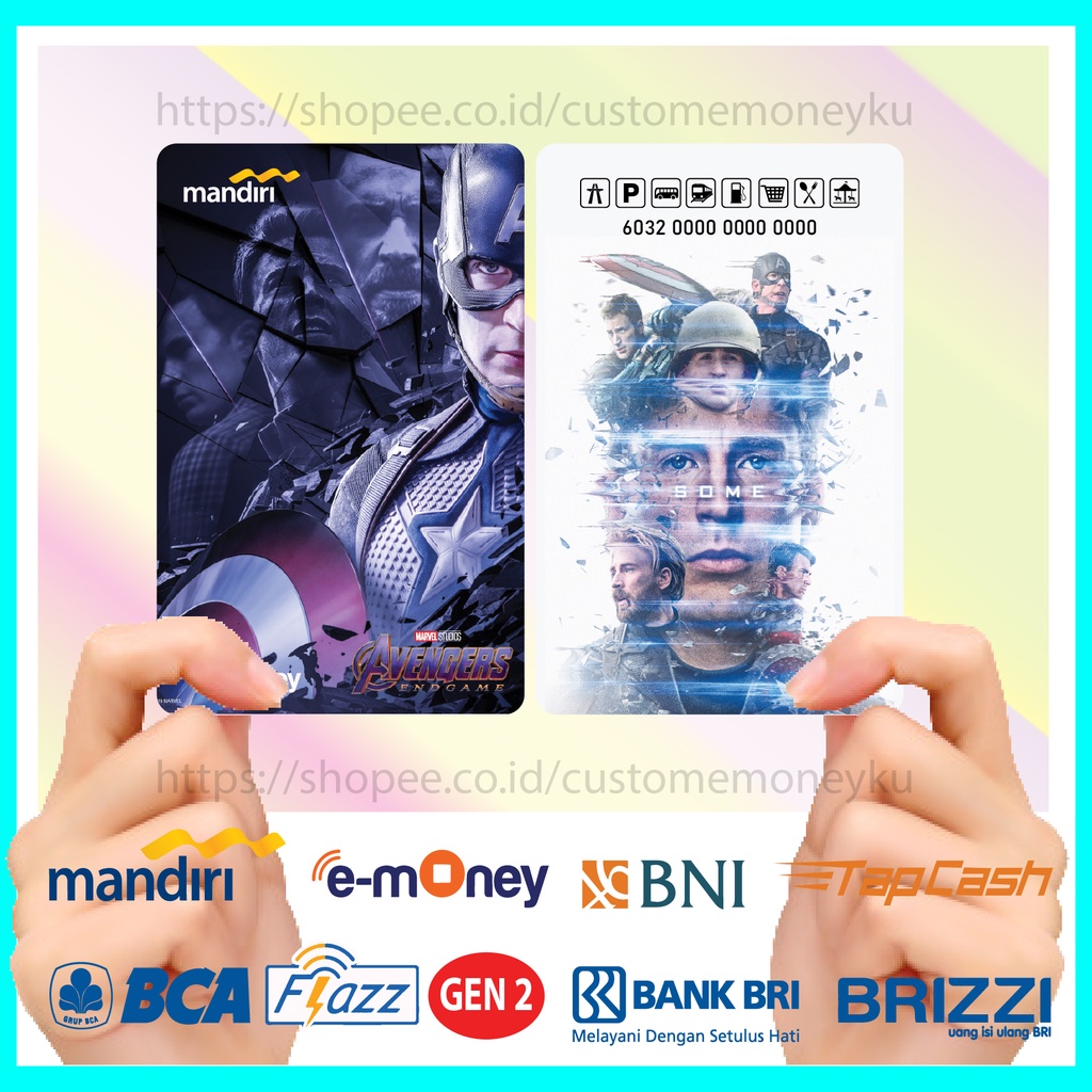 Jual KARTU EMONEY SUPERHERO CAPTAIN AMERICA MARVEL E-MONEY MANDIRI ...