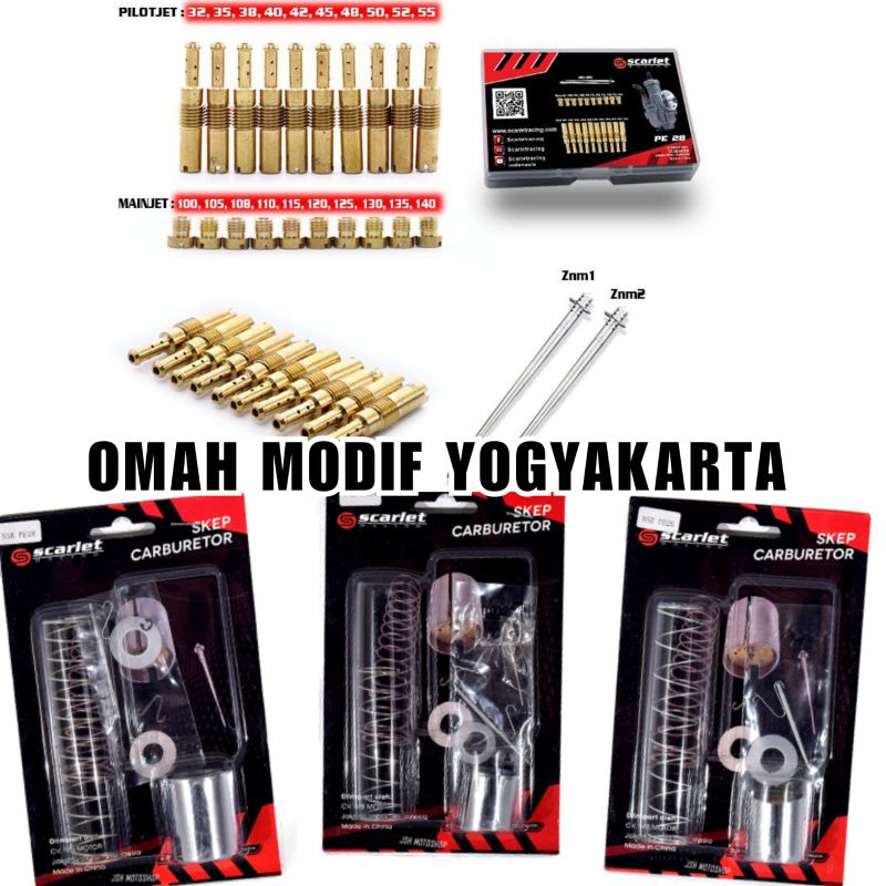 Jual Skep set carburator jarum karburator PE 24 PE 26 PE 28 A / Pilot Jet Main Jet class vakum ...