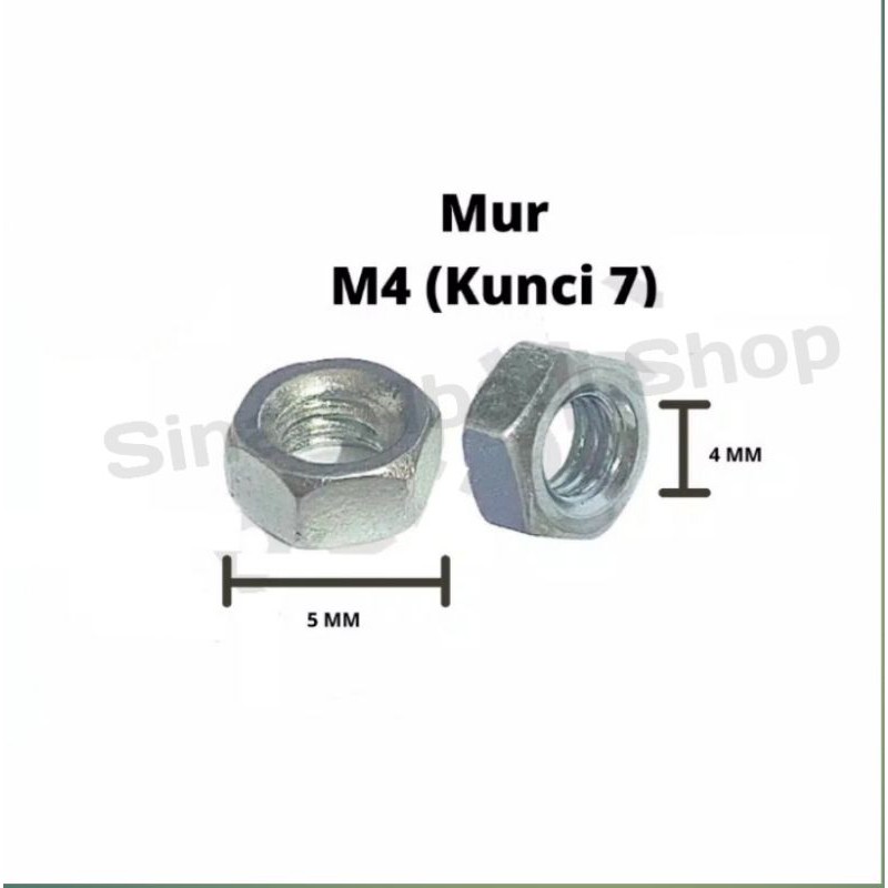 Jual Mur M4 putih ( isi 10pc) | Shopee Indonesia