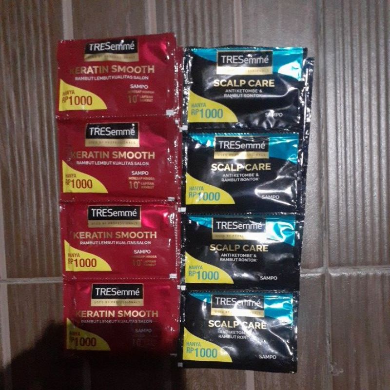 Jual Shampoo sachet Tresemme all variant 9ml 1 renceng isi 12 Sachet ...