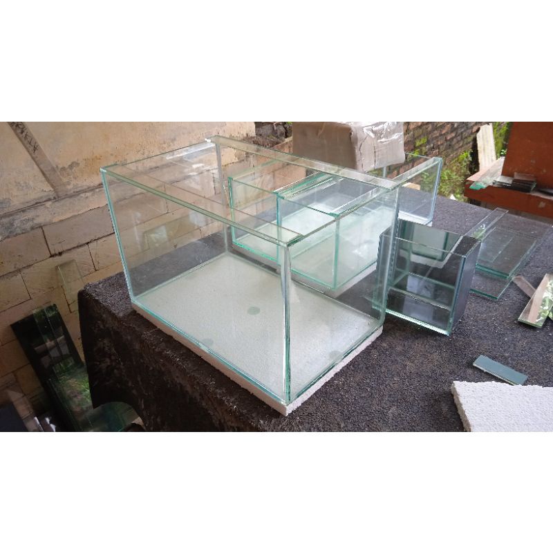 Jual Aquarium kaca aquascape,ikan hias,ikan louhan ukuran 55x35x35 ...