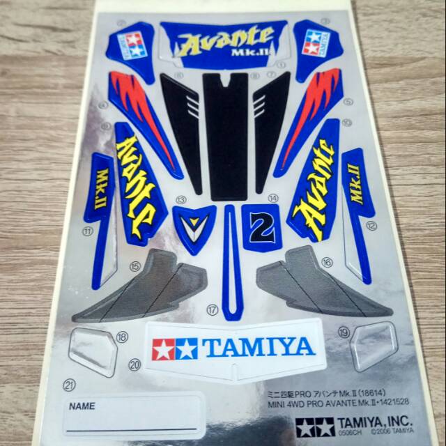 Jual Stiker Body Tamiya Avante MK II Original | Shopee Indonesia