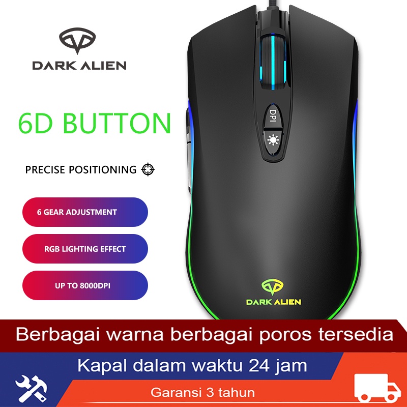 Jual LEAVEN X-V mouse gaming macro komputer kabel Ergonomic 6D backlit ...