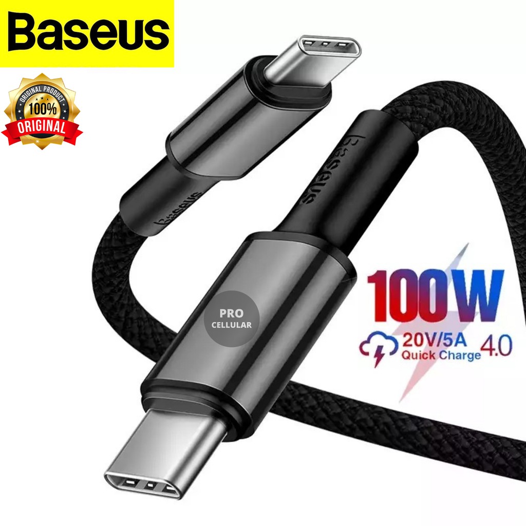 Jual Baseus High Density Kabel Data TYPE C to TYPE C 100W PD Fast ...