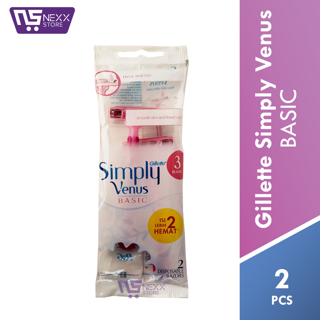 Jual GILLETTE - Simply Venus 3 Basic ( 2 pcs ) | Shopee Indonesia