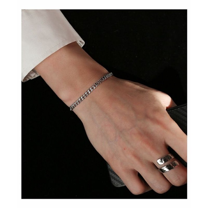 Jual GELANG RANTAI TITANIUM SILVER MODEL SIMPLE TERMURAH PRIA DAN ...