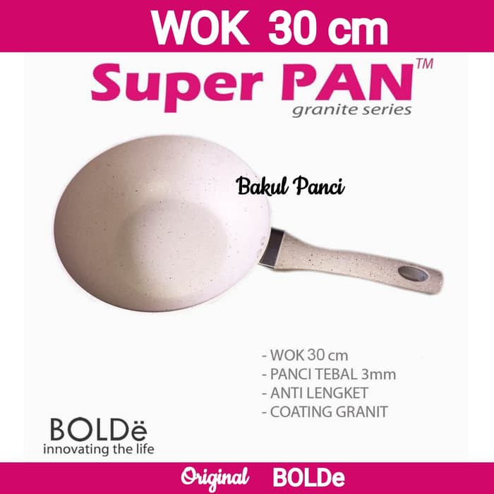 Jual BOLDe SUPER PAN WOK (WAJAN) 30cm - Beige - Penggorengan Frypan ...