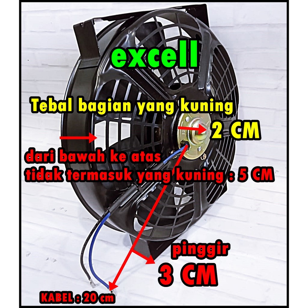 Jual Extra Fan Kipas motor Ac mobil Universal kondensor radiator Rangka ...
