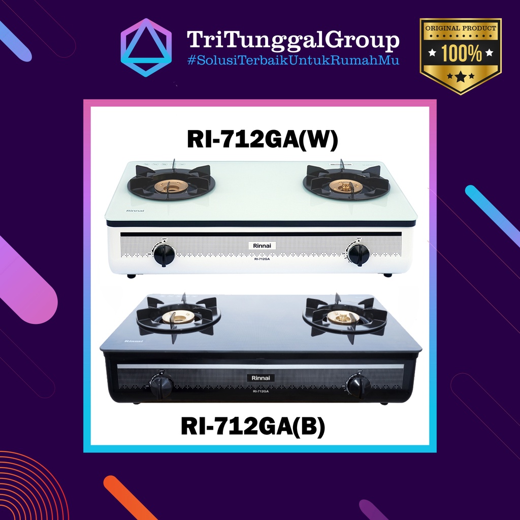Jual (BAYAR DI TEMPAT) KOMPOR GAS RINNAI RI 712 GA B / RI712 GAB ...