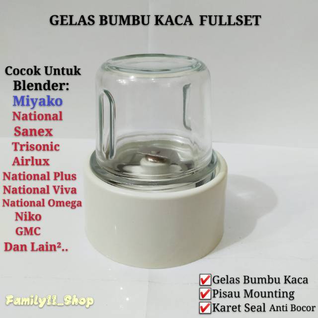 Jual GELAS BUMBU KACA BLENDER MIYAKO + PISAU MOUNTING / BUMBU SET KACA ... Jual GELAS BUMBU KACA BLENDER MIYAKO + PISAU MOUNTING / BUMBU SET KACA ...