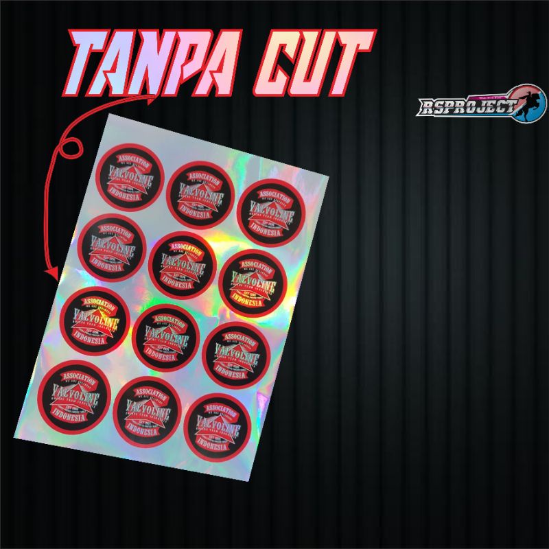 Jual CETAK STIKER A4 HOLOGRAM KEMASAN/MOTOR/STIKER MOTOR/STIKER PRODUK ...