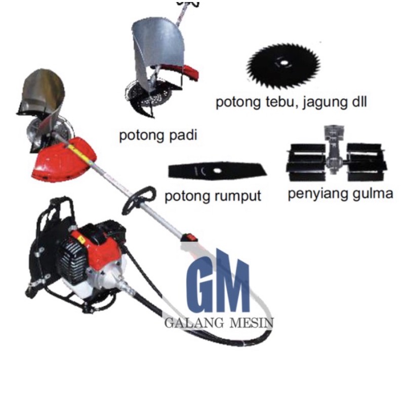 Jual MESIN BABAT POTONG PADI RUMPUT TEBU JAGUNG 4 IN 1 BRUSH CUTTER ...