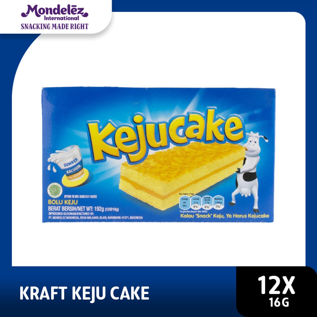 Jual Kraft Keju Cake Bolu Box 12x16g, kue bolu lembut dengan taburan ...