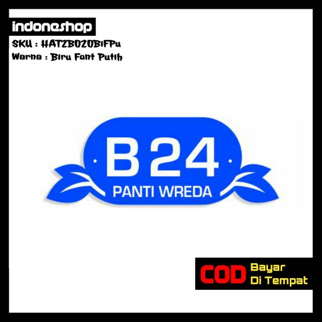 Jual Nomor Rumah Akrilik Font Timbul 2 Layer 30x10cm Nomor Rumah ...