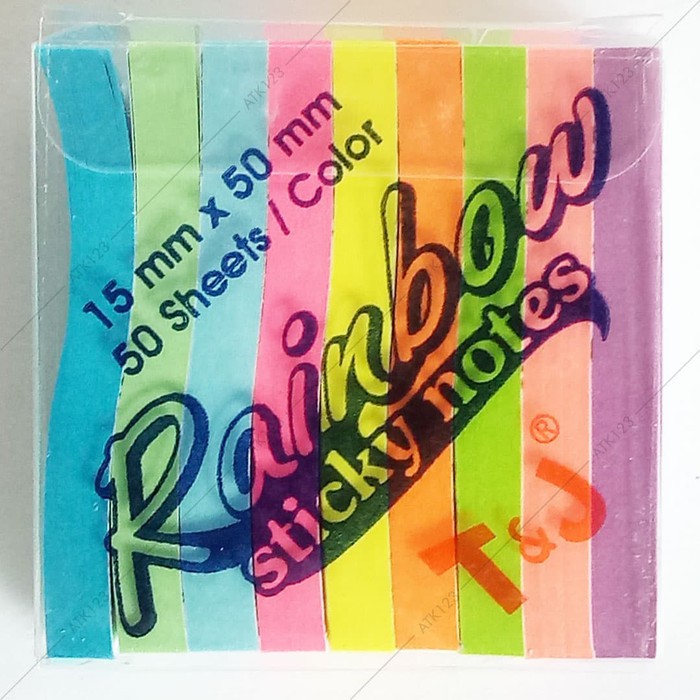 Jual Unik Sticky Notes T & J Rainbow Uk. 15 x 50 mm terbaik | Shopee ...