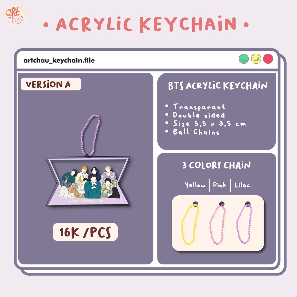 Jual Acrylic keychain BTS - Life goes on ( version A) | Shopee Indonesia