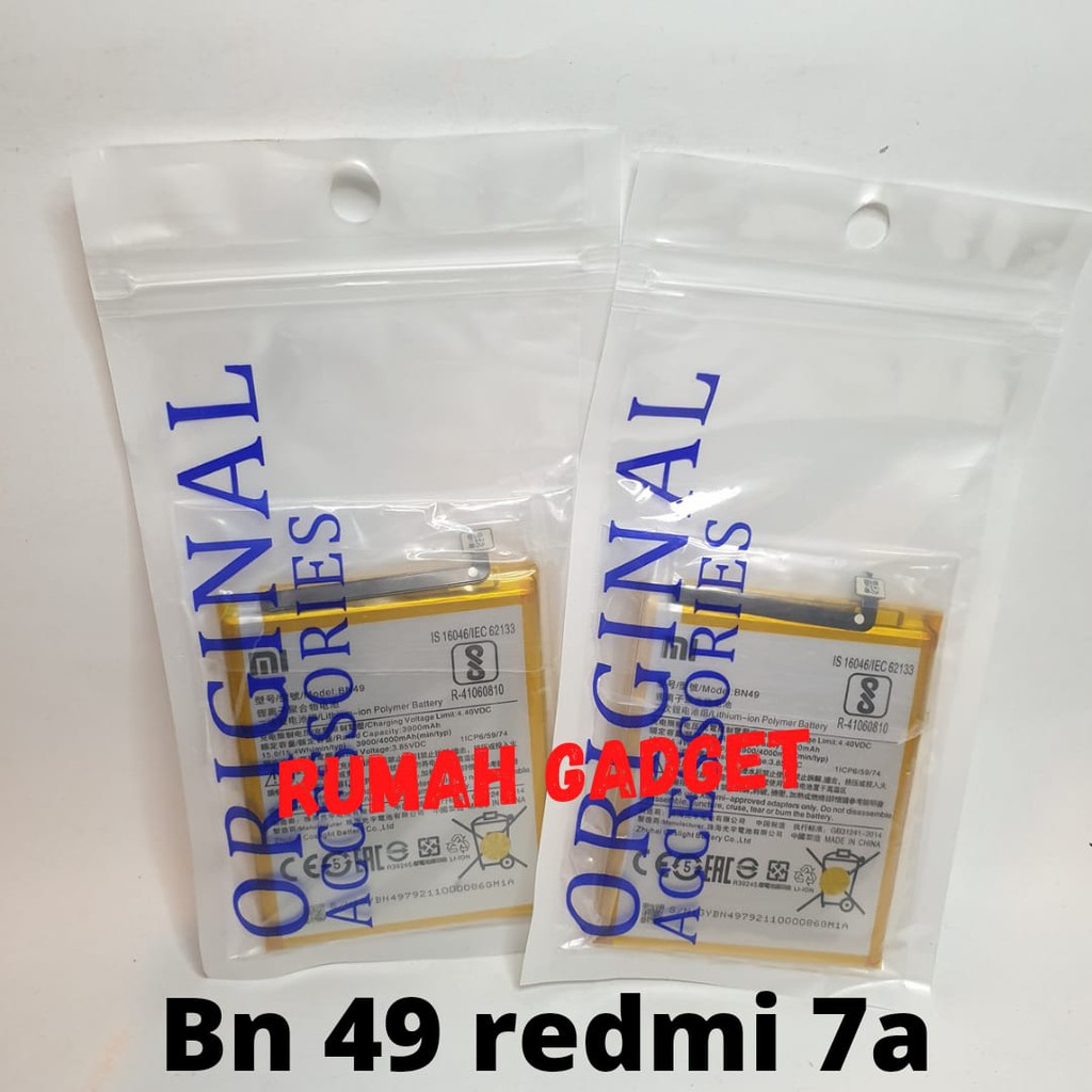 Jual BATERAI XIAOMI REDMI 7A BN49 BATRE ORGINAL VIZZ DOUBLE POWER ...