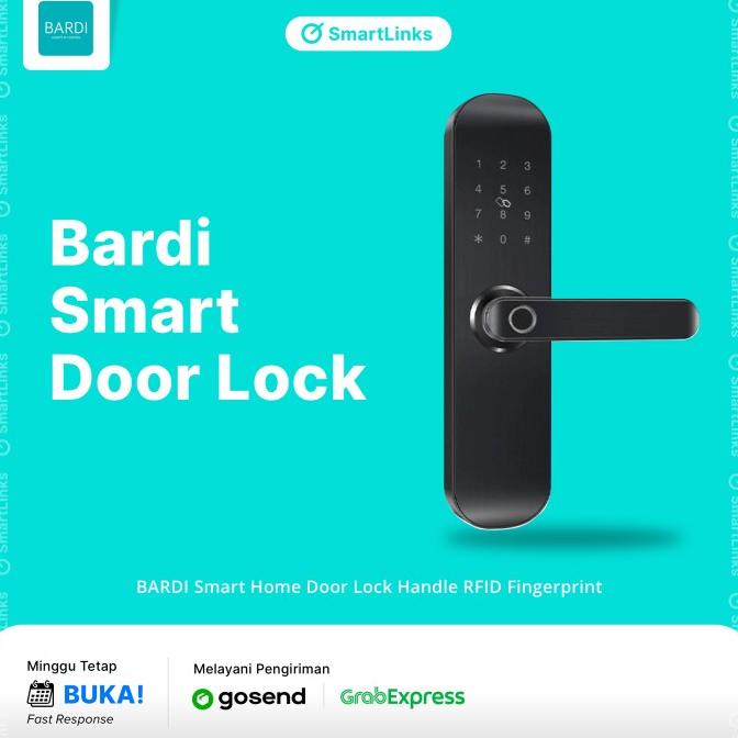 Jual Bardi Smart Home Door Lock Handle RFID-Fingerprint Waterproof IP54 ...