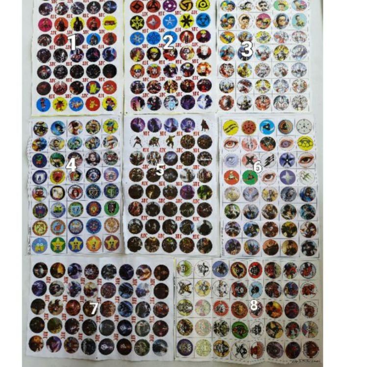 Jual 1Lembar Isi 40 Pcs Mainan Tazos Besi IJP FJ Paling Popular ...