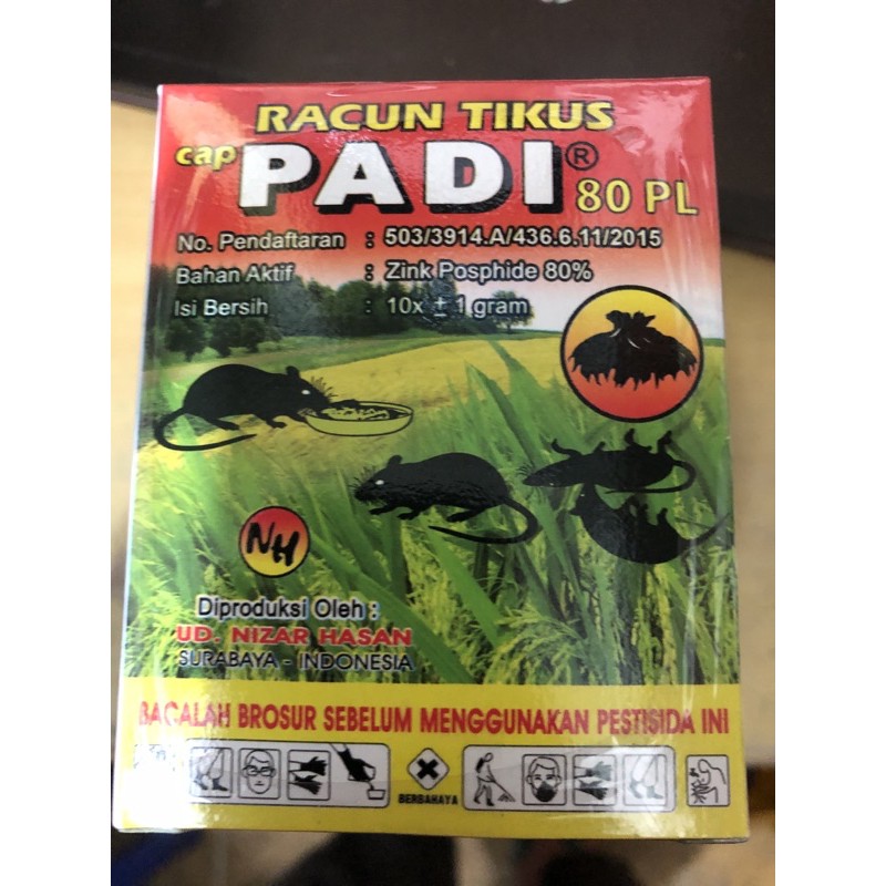 Jual Racun Tikus Cap Padi 80 pl | Shopee Indonesia