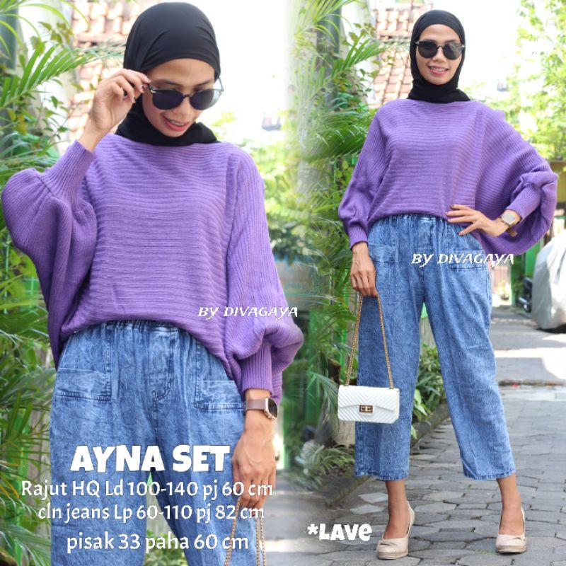 Jual AYNA SET RAJUT BATWING TERBARU DV 1522 | Shopee Indonesia