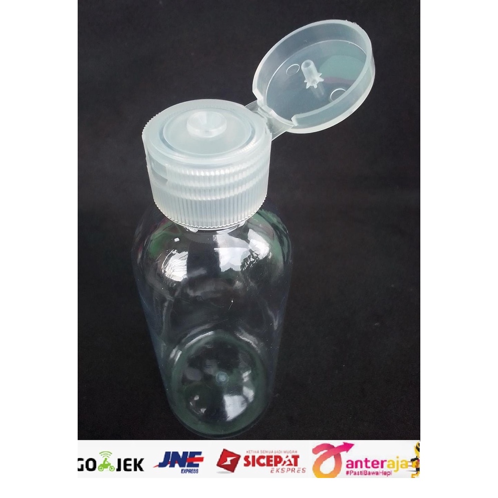Jual Botol Bening Plastik Fliptop 80 ml | Shopee Indonesia