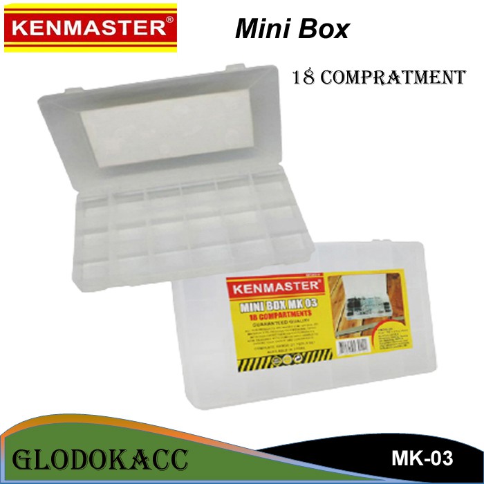 Jual Plastik Mini Box 18 Compratment / Kenmaster Mini Tool Box 18 slot ...